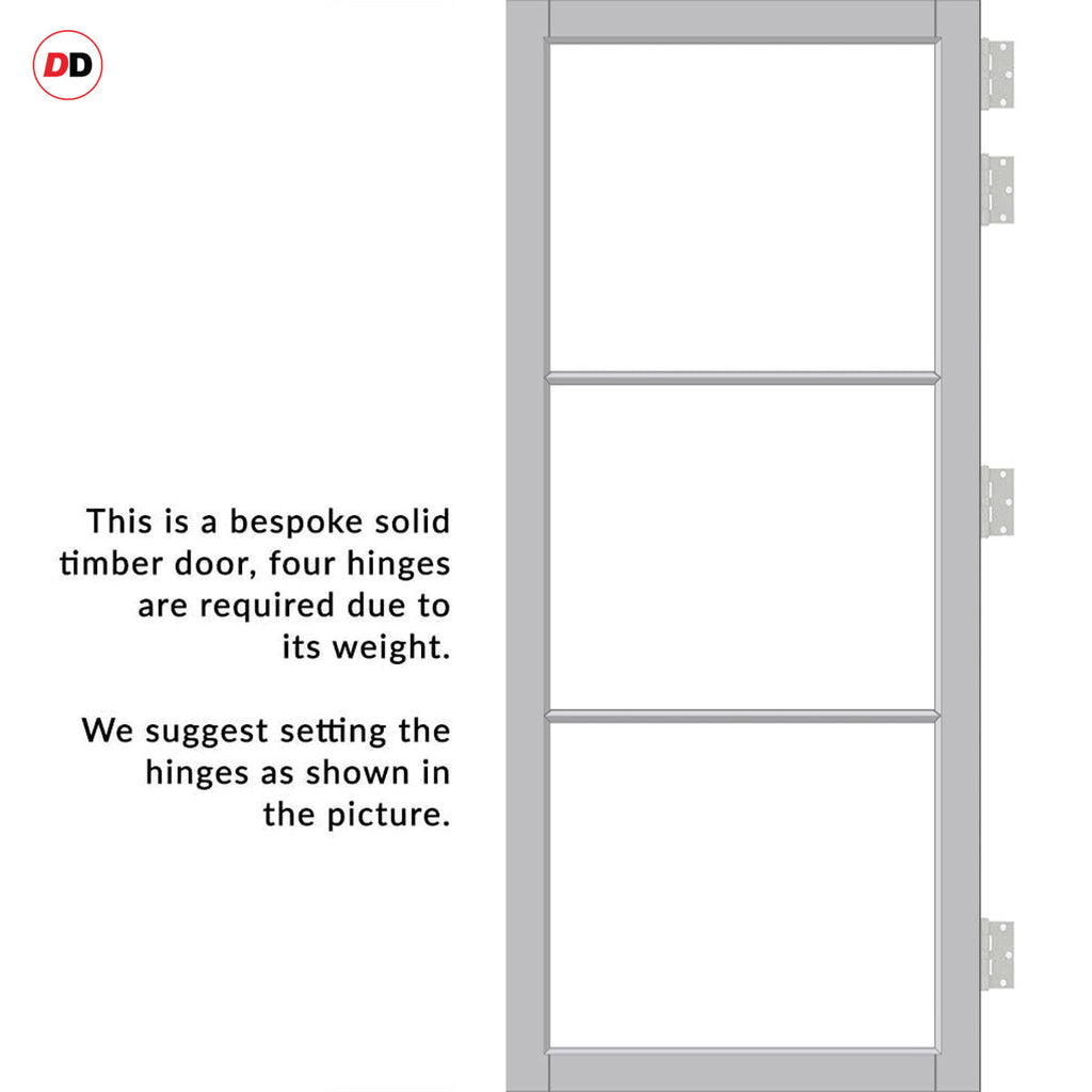 Iretta Solid Wood Internal Door Pair UK Made DD0115F Frosted Glass - M
