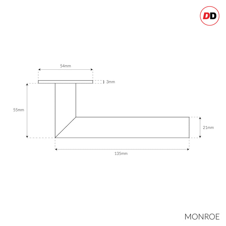 Monroe Door Lever Handle - Satin Stainless Steel – Direct Doors