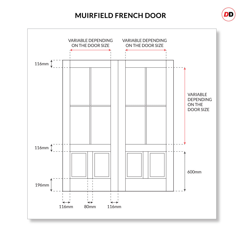 Made to Measure External Muirfield Heritage French Doors - 57mm Thick ...