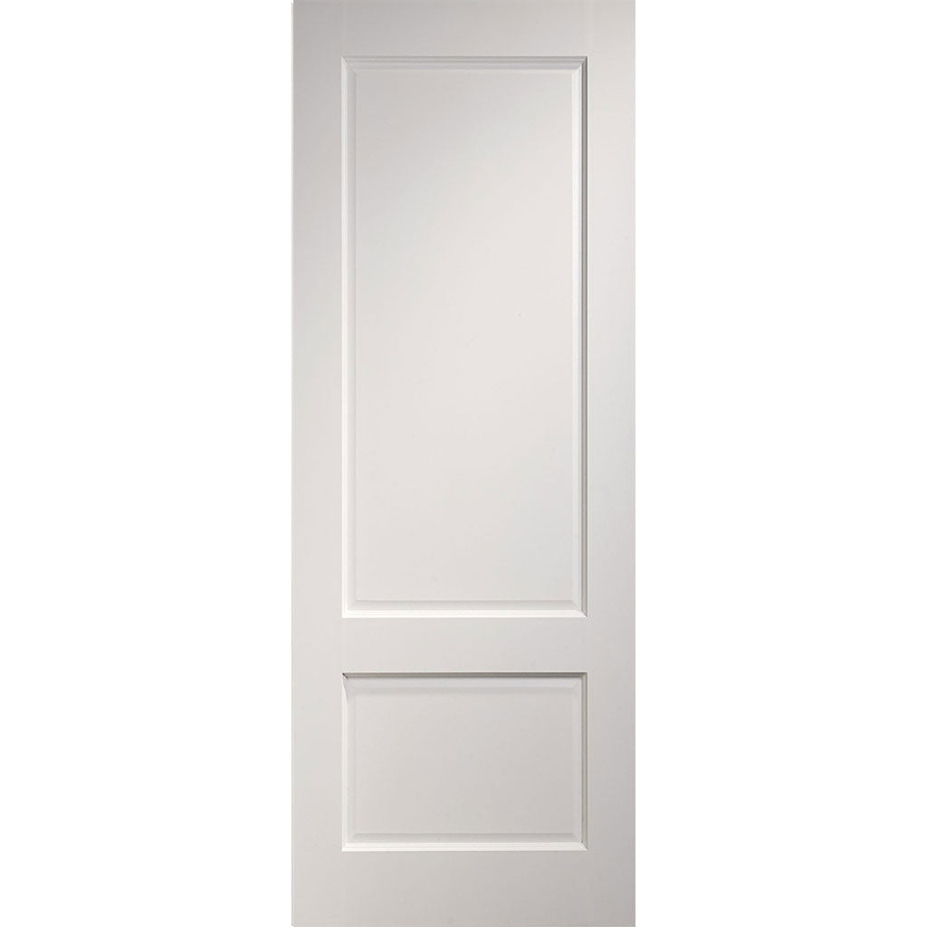 Top Mounted Stainless Steel Sliding Track & Madison White Primed Panel