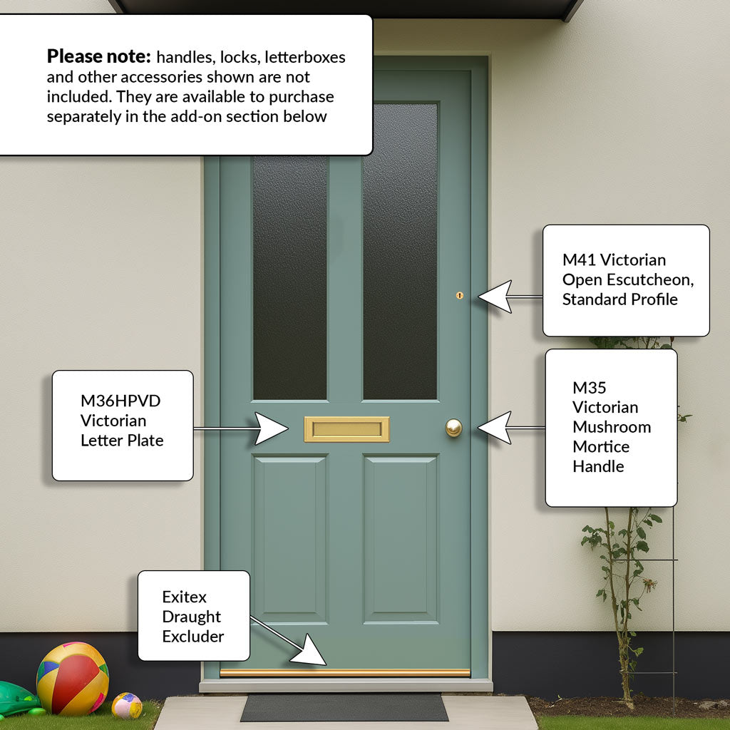 Malton External 2L Hardwood Front Door - Stippolyte Double Glazing - C