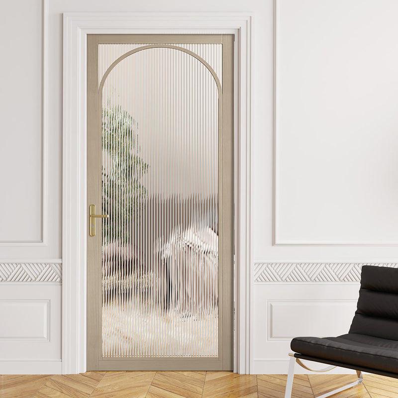 Melrose Blonde Oak Internal Door - Reeded Glass - Prefinished – Direct ...