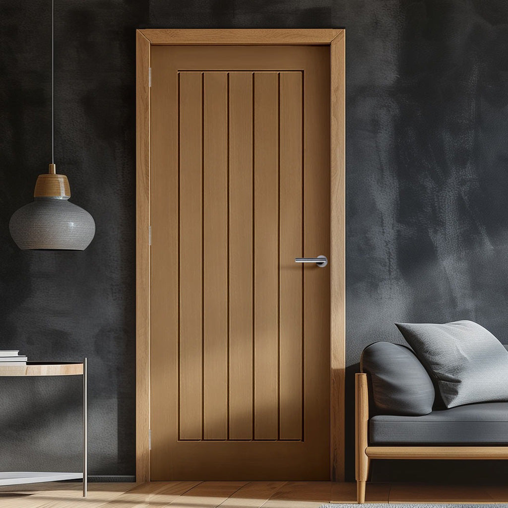 EasiKit Internal Door and Frame Kit - Mexicano Oak Internal Door - Ver