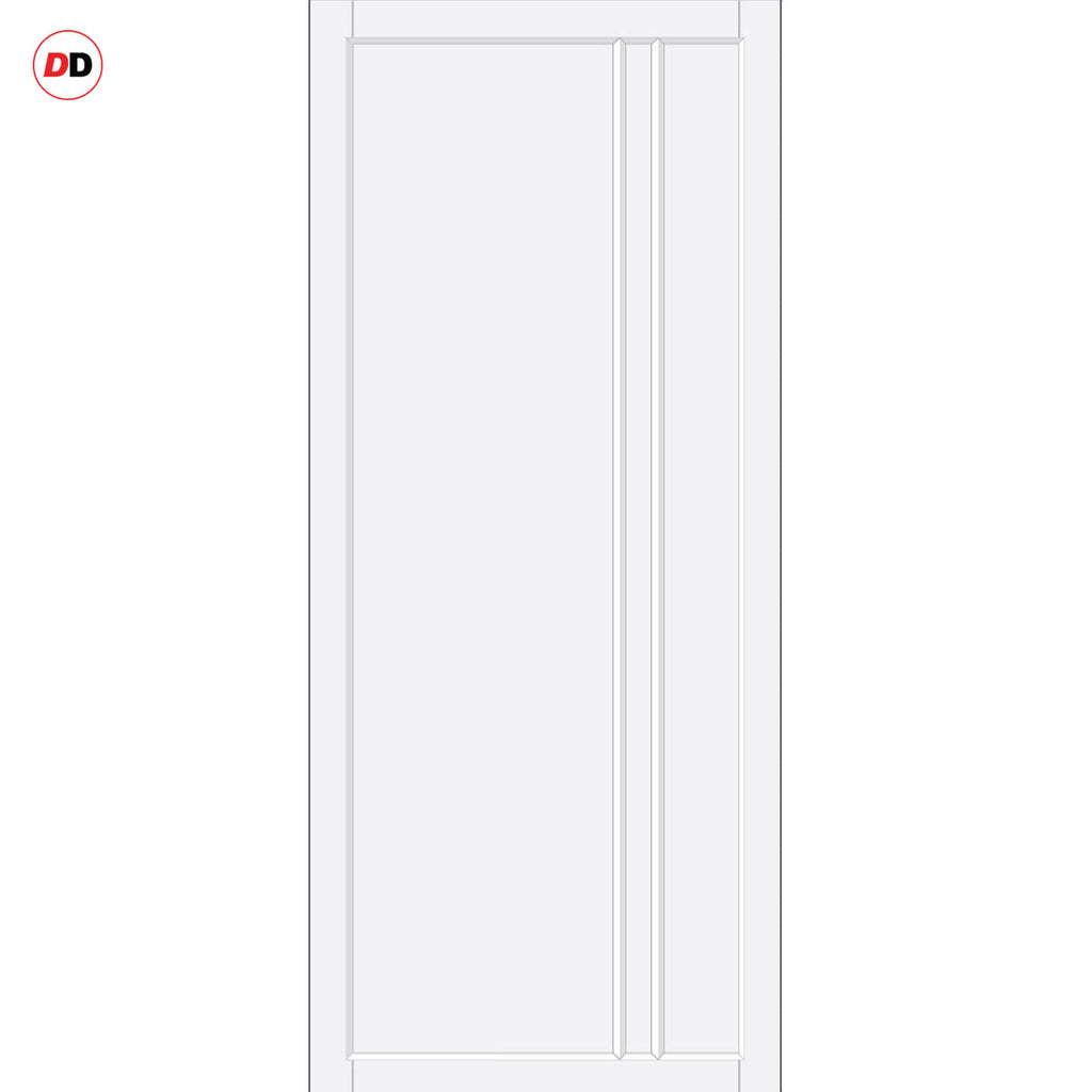Milano Panel Solid Wood Internal Door Pair UK Made DD0101P - Cloud Whi