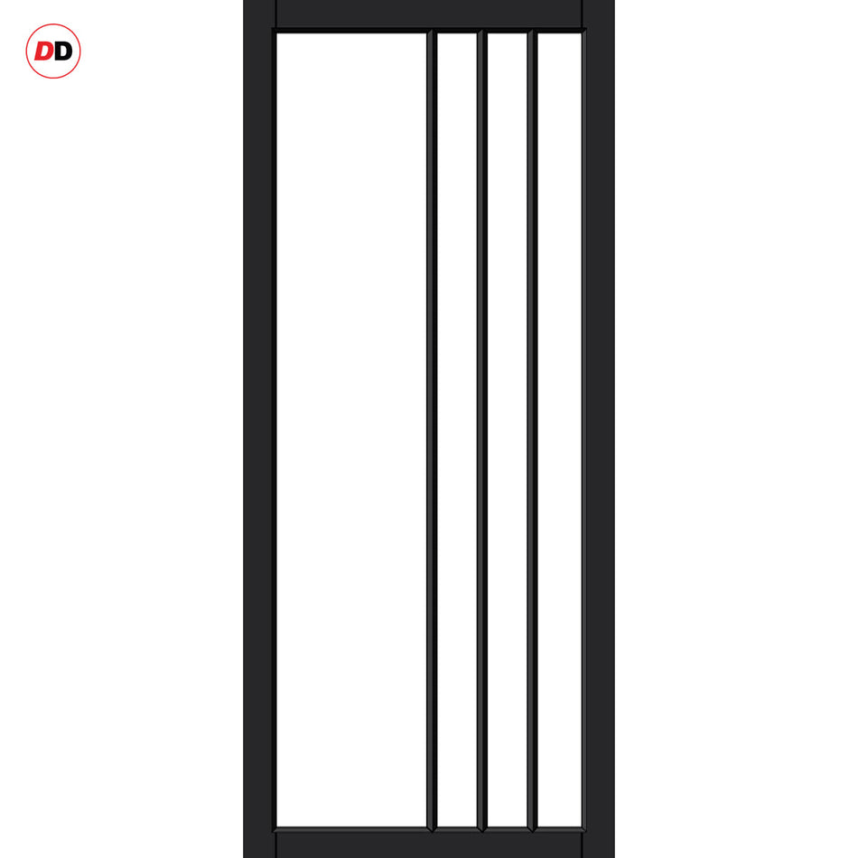 Tula Solid Wood Internal Door Pair UK Made DD0104F Frosted Glass - Sha ...