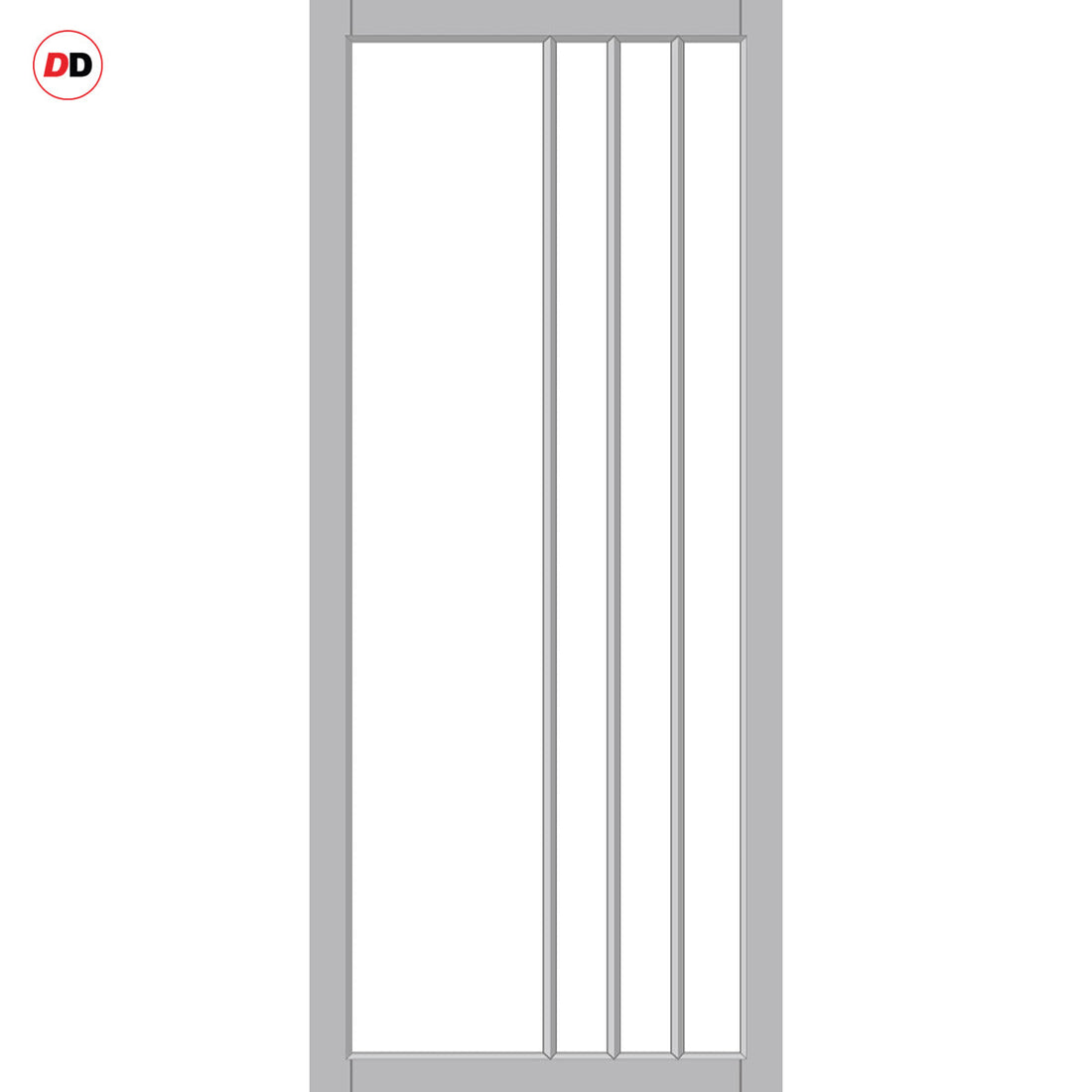 Tula Solid Wood Internal Door Pair UK Made DD0104F Frosted Glass - Mis ...