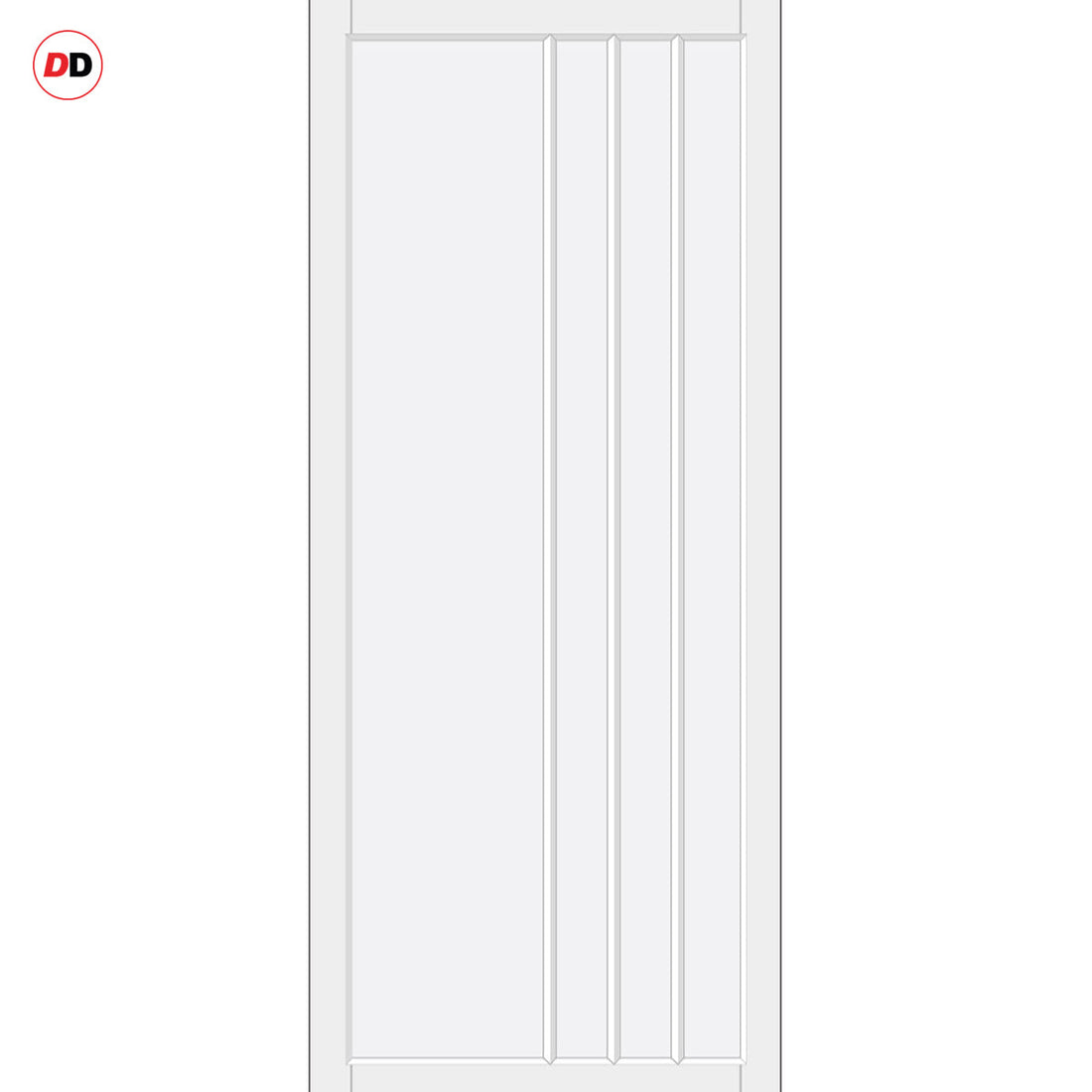Tula Panel Solid Wood Internal Door Pair UK Made DD0104P - Cloud White ...