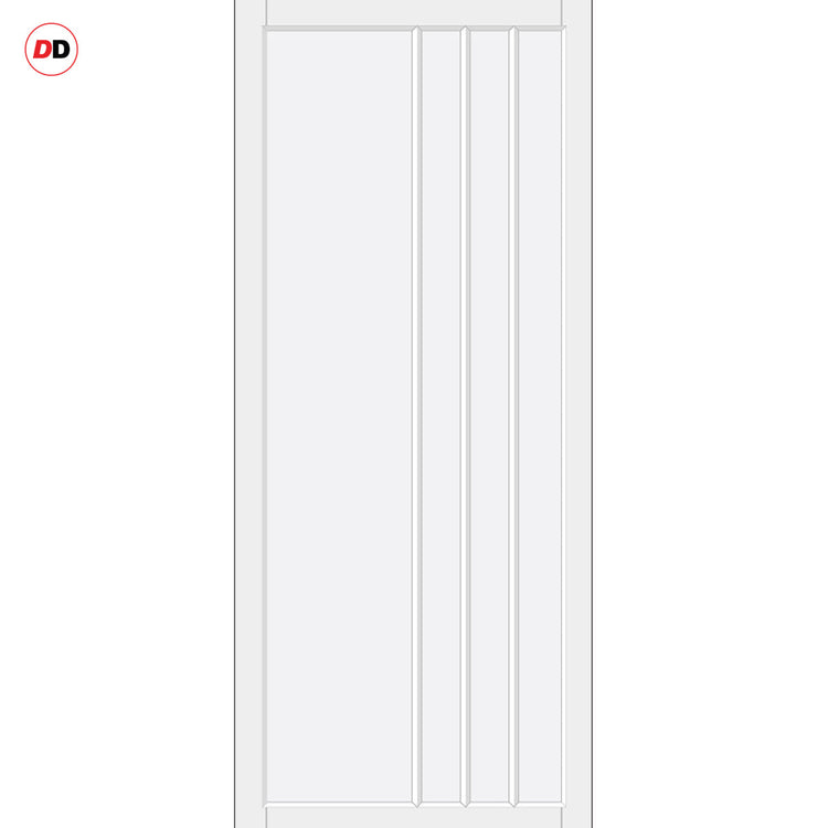 Tula Panel Solid Wood Internal Door Pair UK Made DD0104P - Cloud White ...
