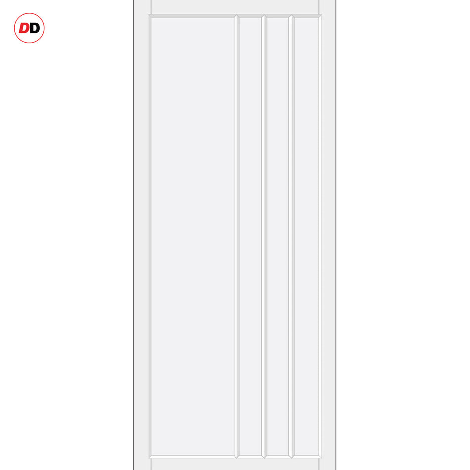 Tula Panel Solid Wood Internal Door Pair UK Made DD0104P - Cloud White ...