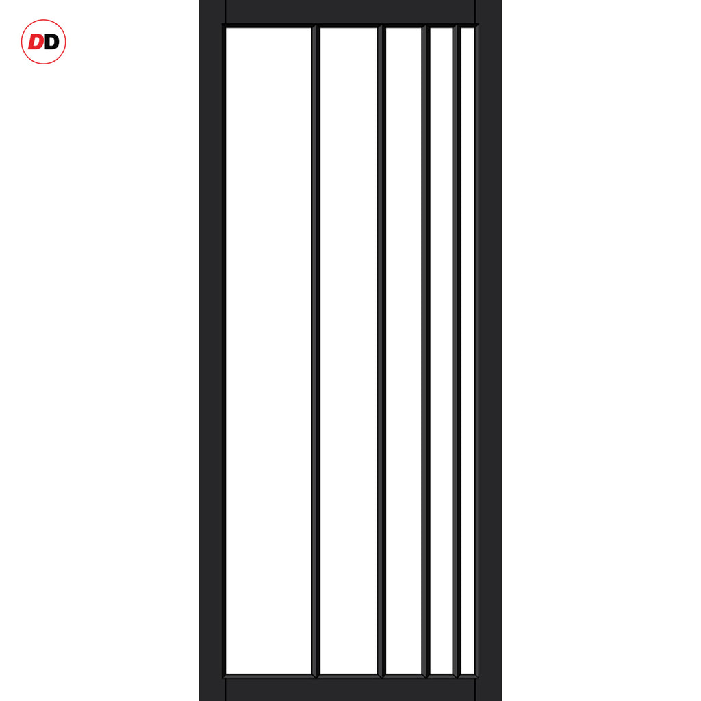 Simona Solid Wood Internal Door UK Made DD0105C Clear Glass - Shadow B