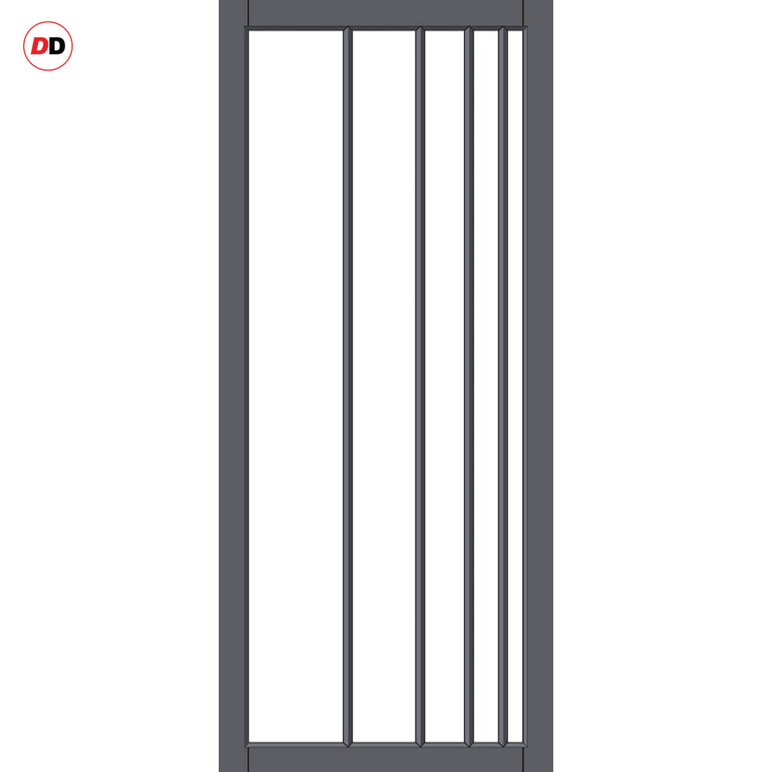 Simona Solid Wood Internal Door Pair UK Made DD0105C Clear Glass - Sto ...