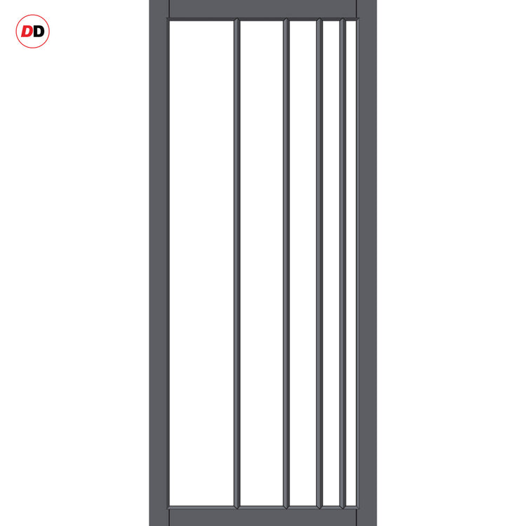 Simona Solid Wood Internal Door Pair UK Made DD0105C Clear Glass - Sto ...