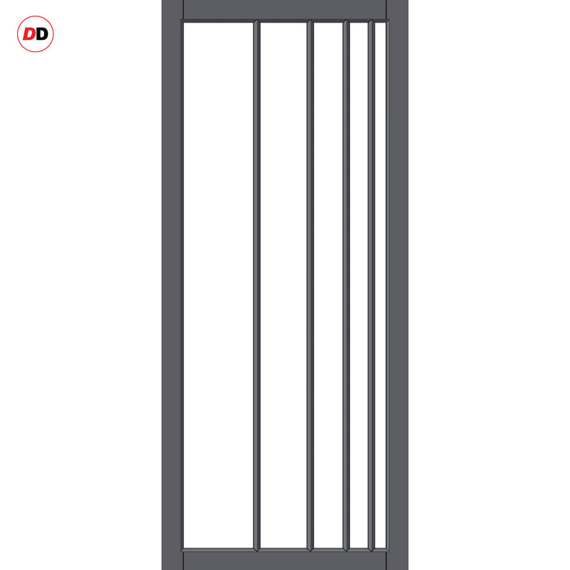 Simona Solid Wood Internal Door Pair UK Made DD0105C Clear Glass - Sto ...