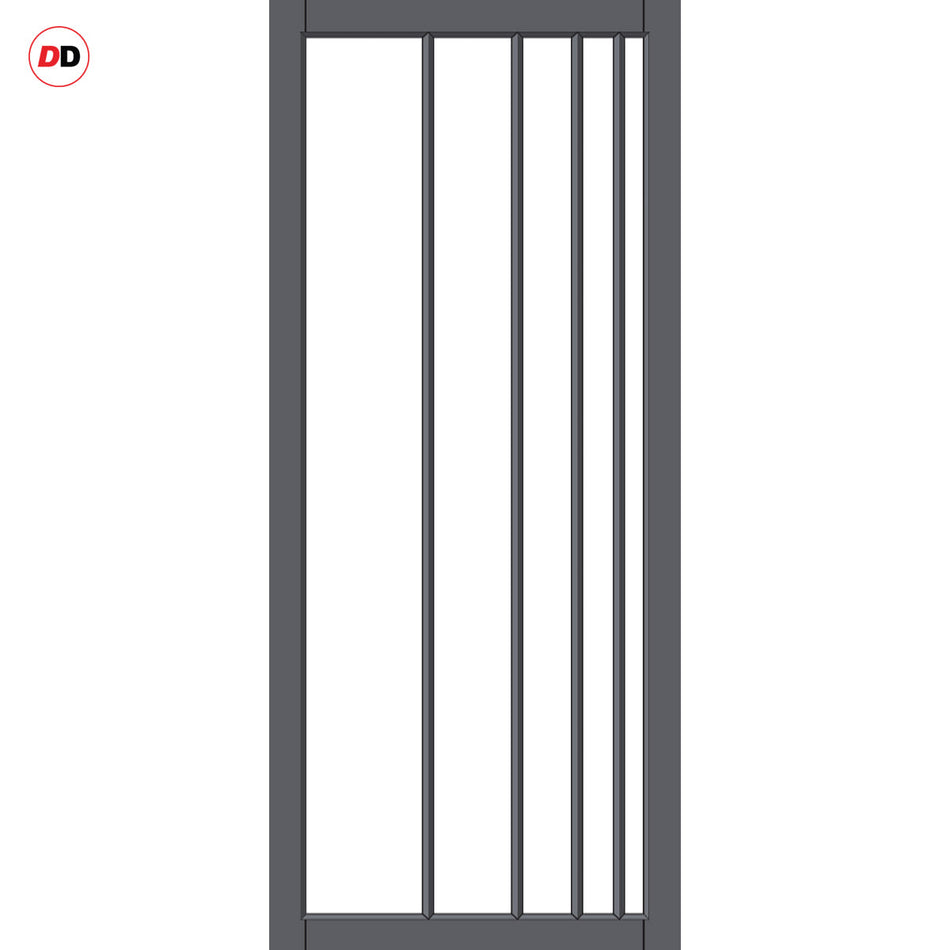 Simona Solid Wood Internal Door Pair UK Made DD0105C Clear Glass - Sto ...