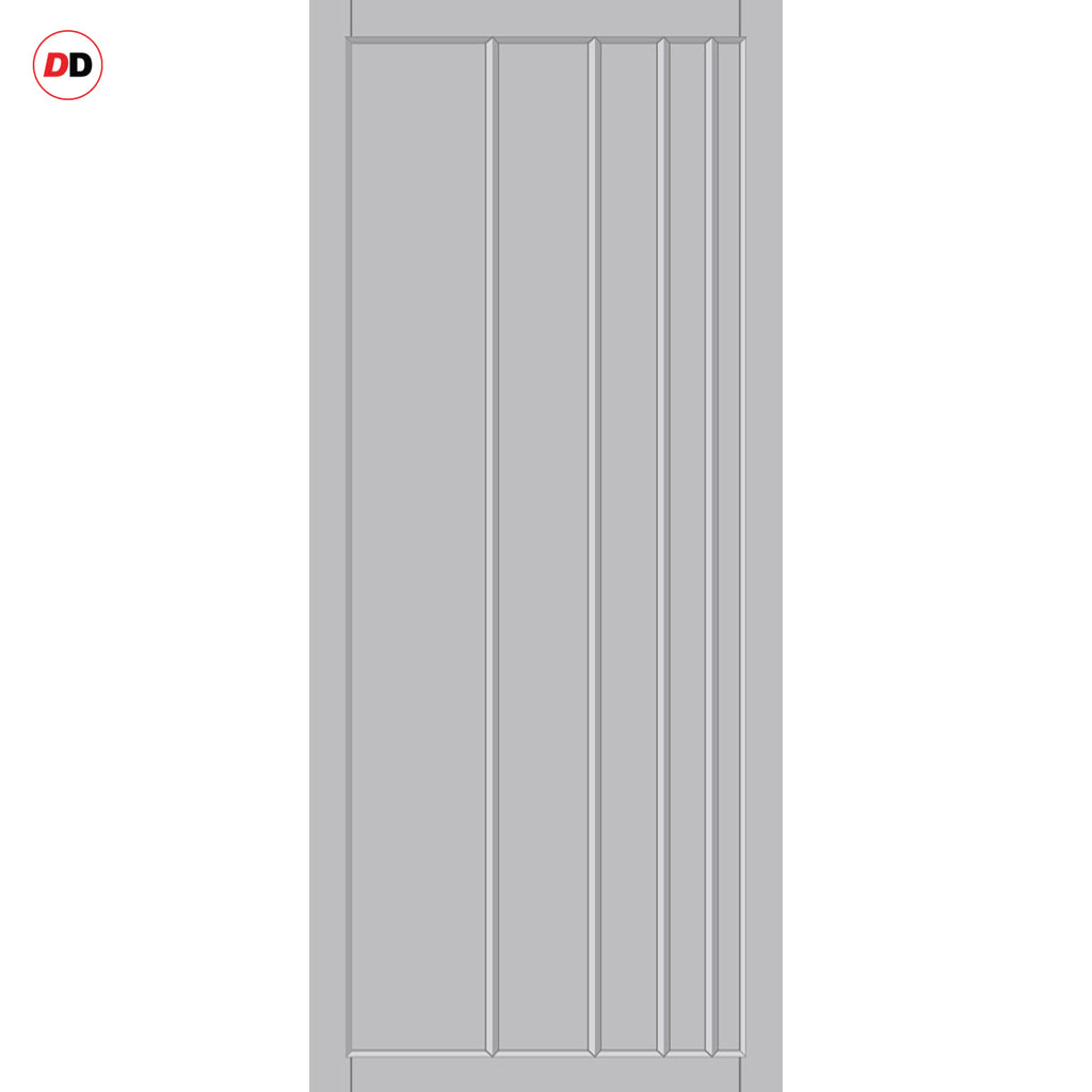 Simona Panel Solid Wood Internal Door UK Made DD0105P - Mist Grey Prem