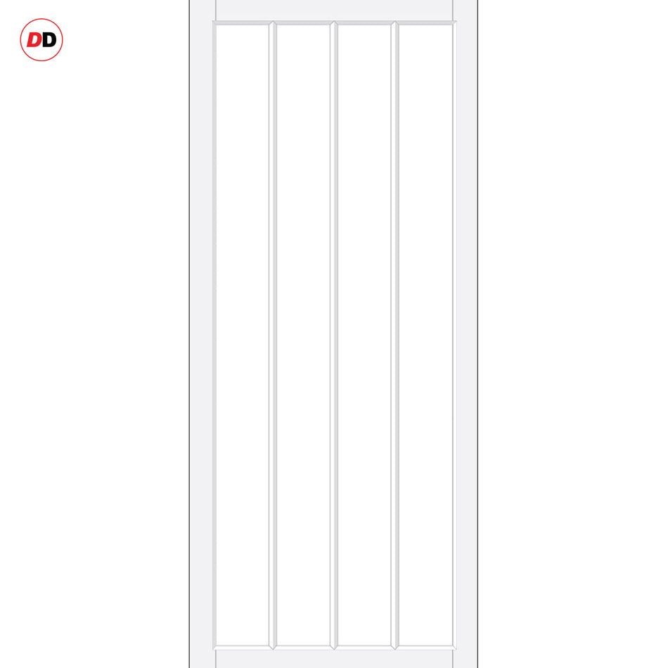 Simona Solid Wood Internal Door UK Made DD0105C Clear Glass - 7 Colour ...