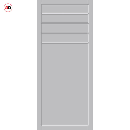Drake Panel Solid Wood Internal Door Pair UK Made DD0108P - Mist Grey ...