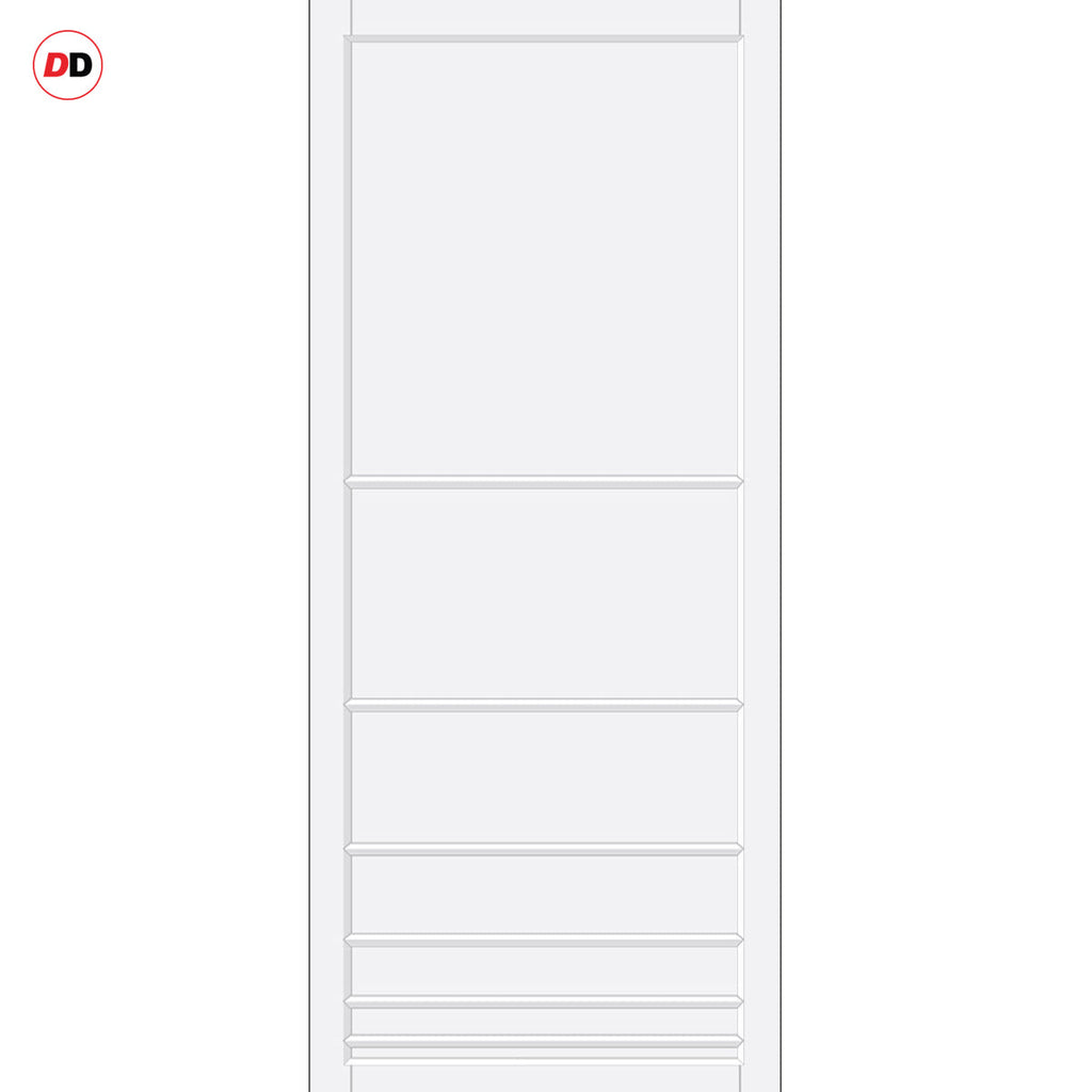 Chord Panel Solid Wood Internal Door Pair UK Made DD0110P - Cloud Whit