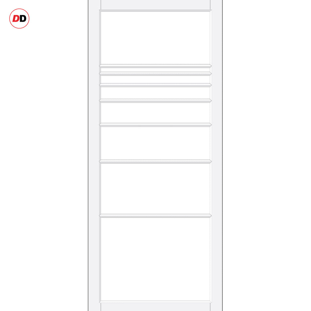 Amoo Solid Wood Internal Door Pair UK Made DD0112F Frosted Glass - Clo