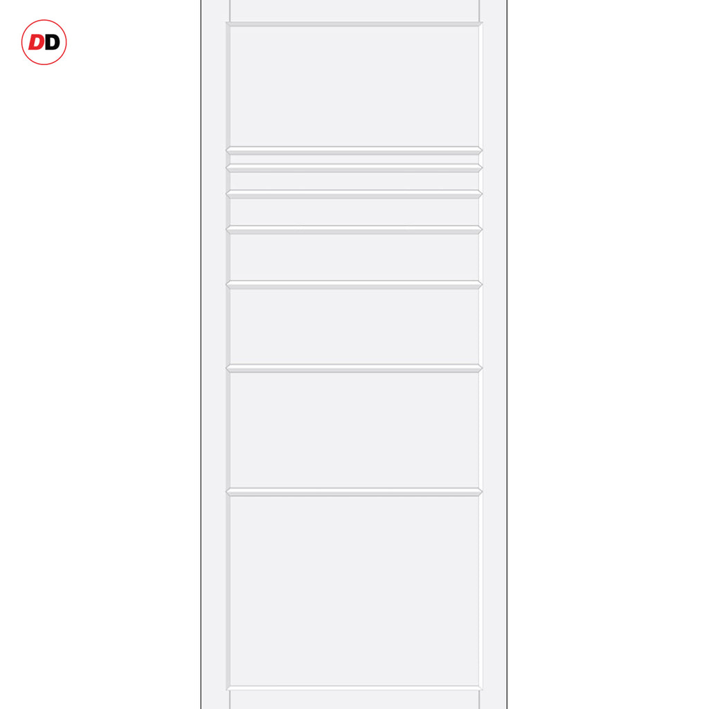 Amoo Panel Solid Wood Internal Door UK Made DD0112P - Cloud White Prem