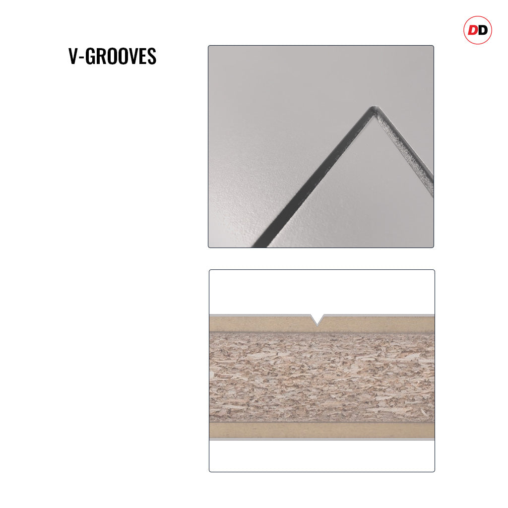 Three Sliding Maximal Wardrobe Doors & Frame Kit - V-Line® Grooved Flu