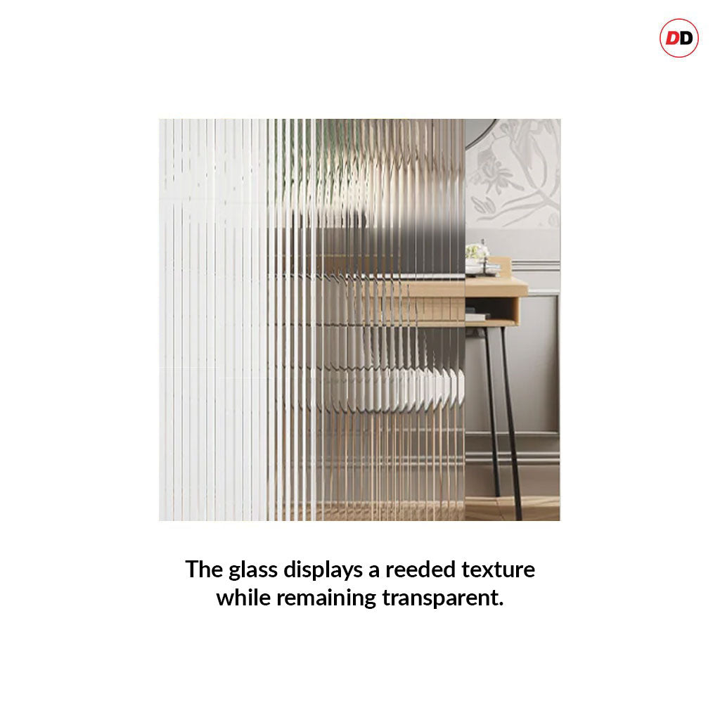 Melrose Blonde Oak Internal Door - Reeded Glass - Prefinished – Direct ...