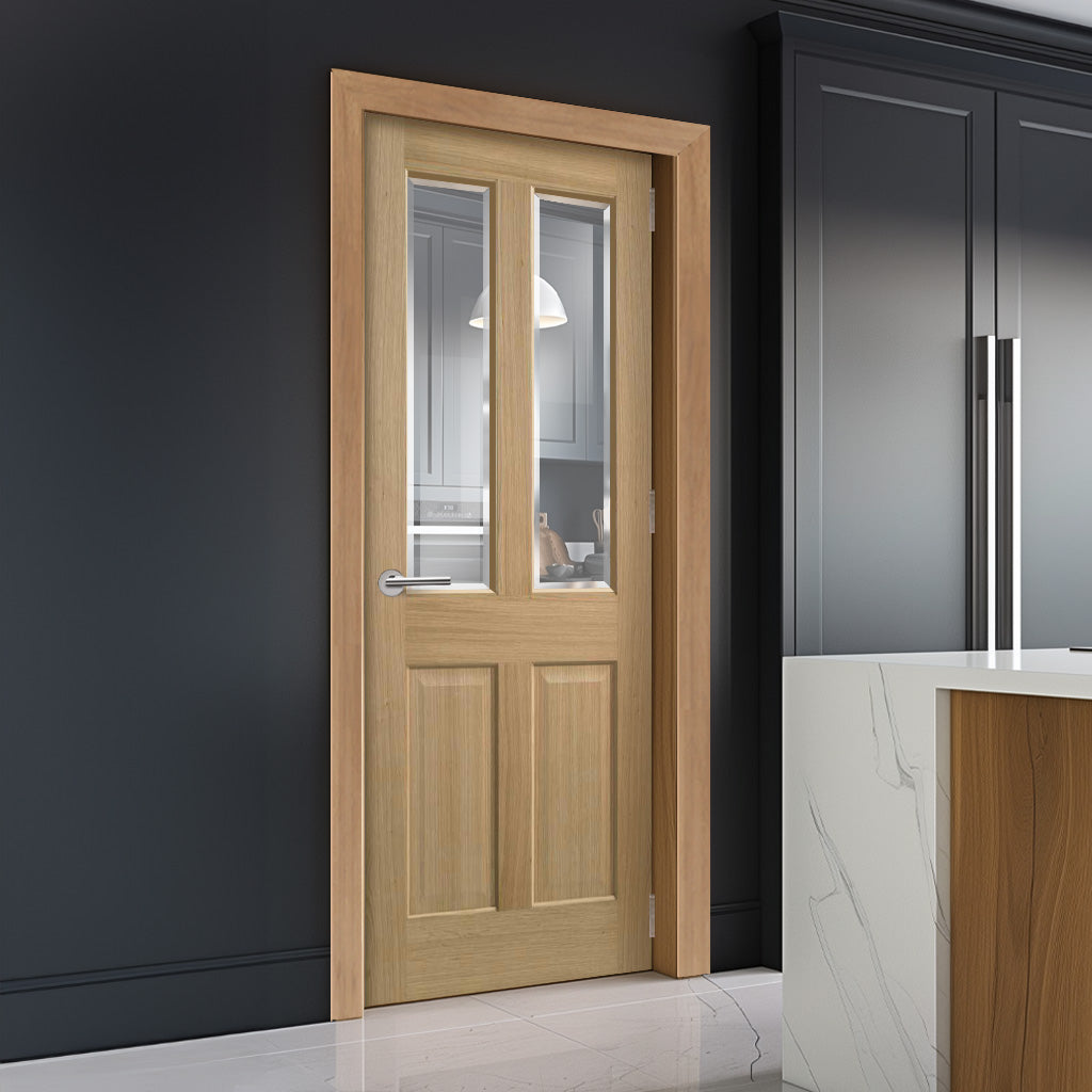 EasiKit Internal Door and Frame Kit - Richmond Oak Internal Door - No