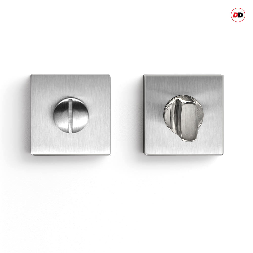Quantum Bathroom Square Thumb Turn - Satin Finish