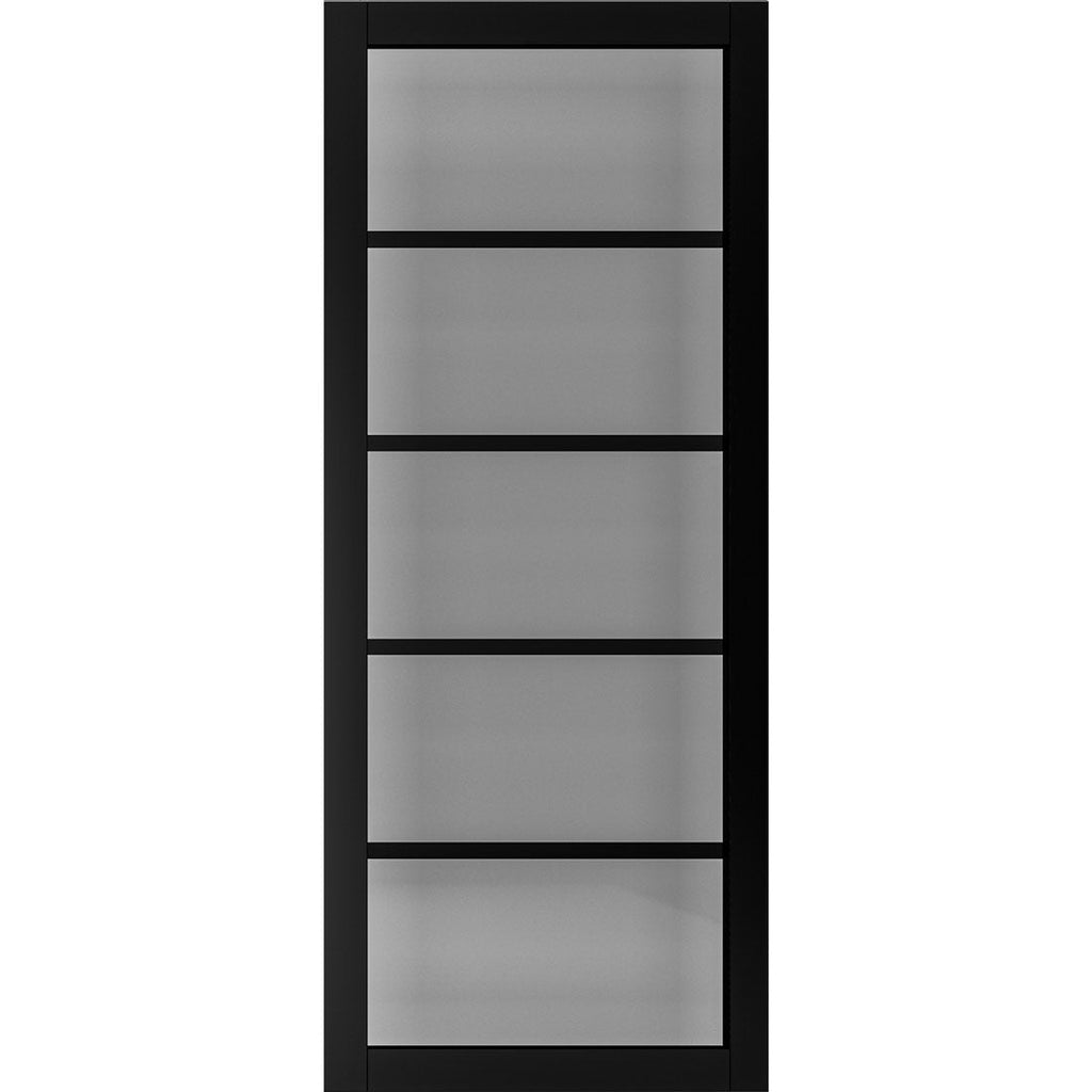 Shoreditch Black Double Absolute Evokit Double Pocket Door - Prefinish