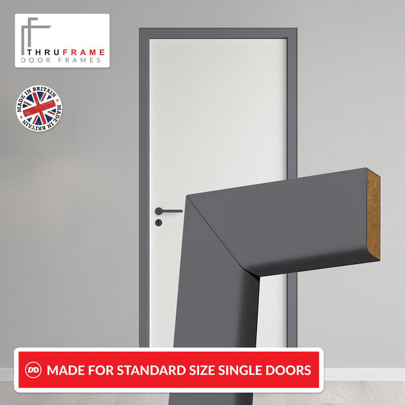 Made to Size Thruframe Interior Stormy Grey Primed MDF Door Lining Fra ...