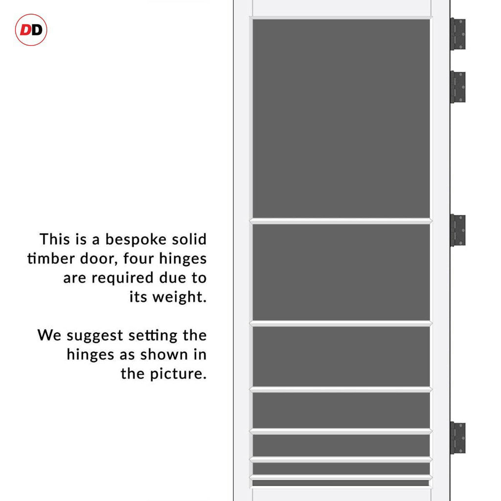 Chord Solid Wood Internal Door Pair UK Made DD0110T Tinted Glass - Clo