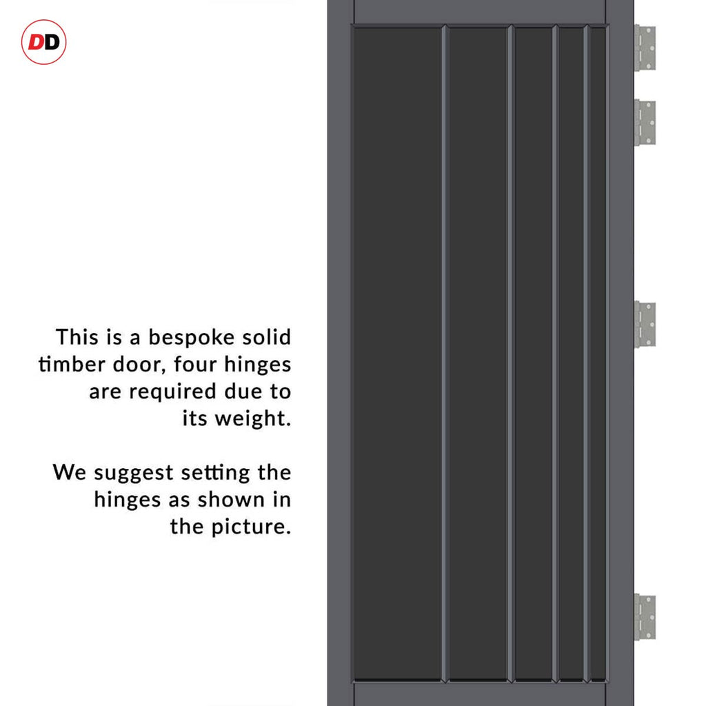 Simona Solid Wood Internal Door Pair UK Made DD0105T Tinted Glass - St