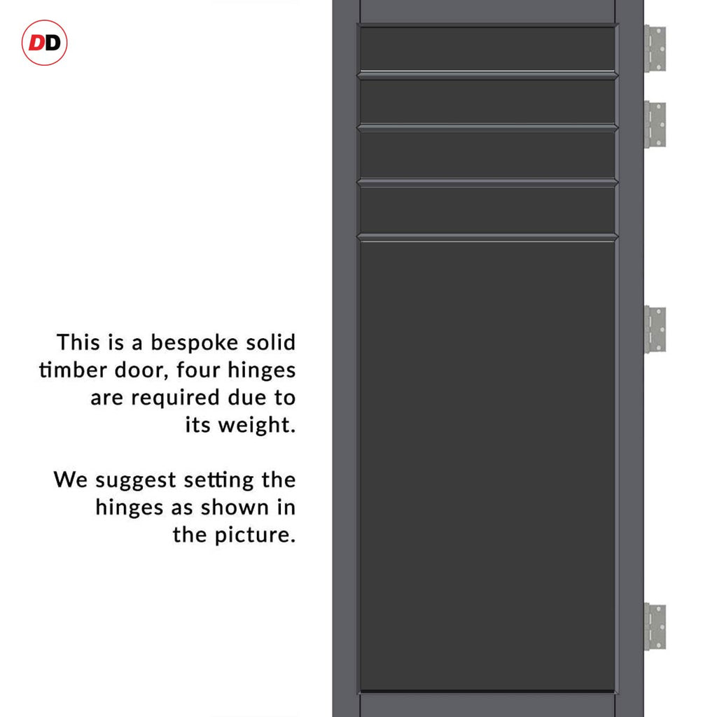Drake Solid Wood Internal Door Pair UK Made DD0108T Tinted Glass - Sto