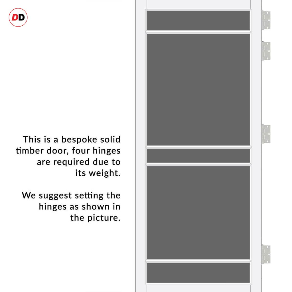 Ebida Solid Wood Internal Door Pair UK Made DD0113T Tinted Glass - Clo