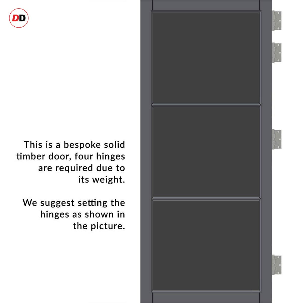 Iretta Solid Wood Internal Door Pair UK Made DD0115T Tinted Glass - St