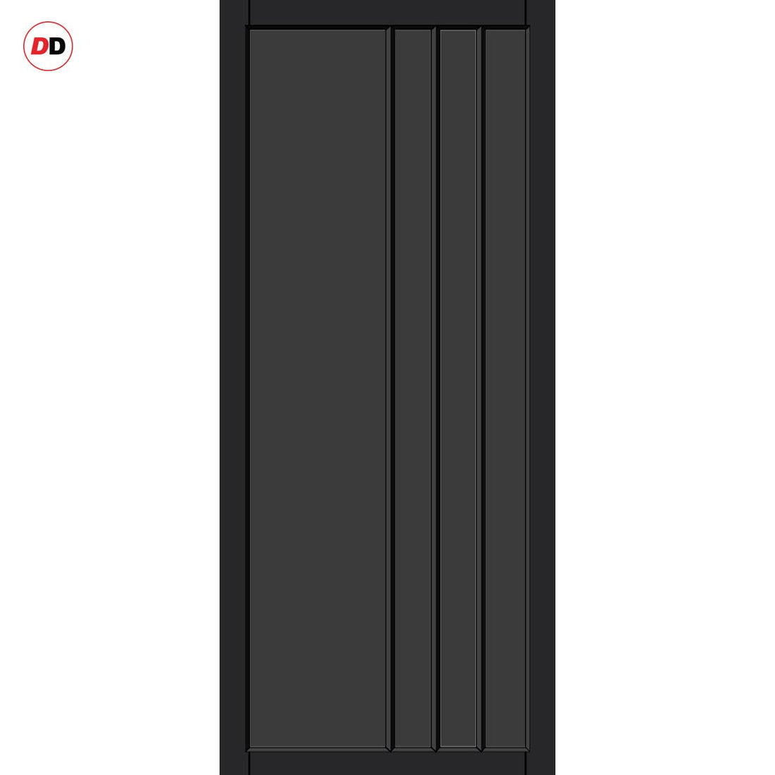 Tula Solid Wood Internal Door Pair UK Made DD0104T Tinted Glass - Shad ...