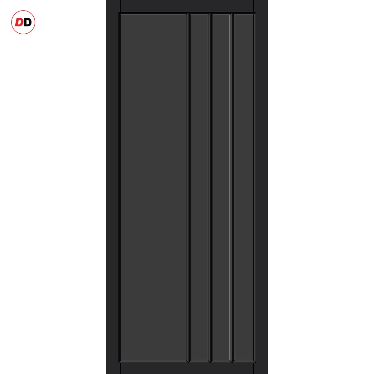 Tula Solid Wood Internal Door Pair UK Made DD0104T Tinted Glass - Shad ...