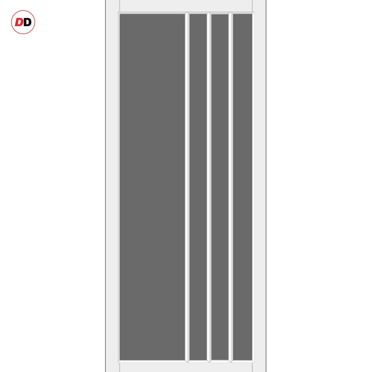 Tula Solid Wood Internal Door Pair UK Made DD0104T Tinted Glass - Clou ...