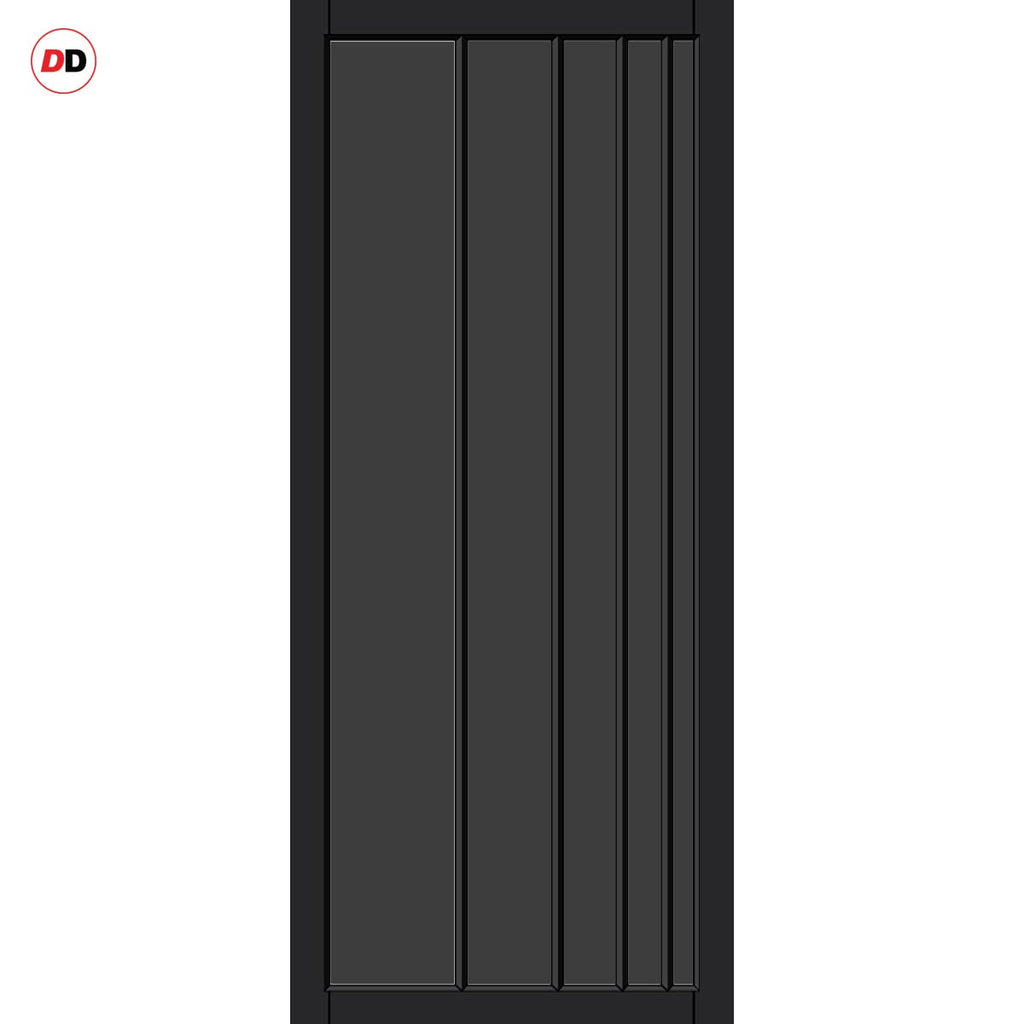 Simona Solid Wood Internal Door UK Made DD0105T Tinted Glass - Shadow