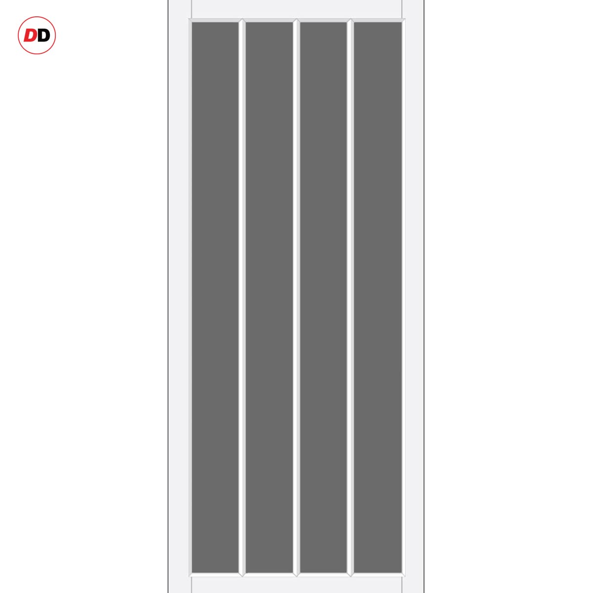 Adiba Solid Wood Internal Door Pair UK Made DD0106T Tinted Glass - Clo ...