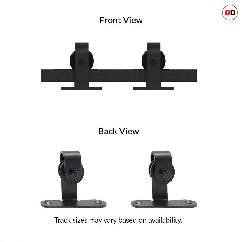 Black Double Sliding Track for Wooden Doors - Top Mounted – Direct Doors