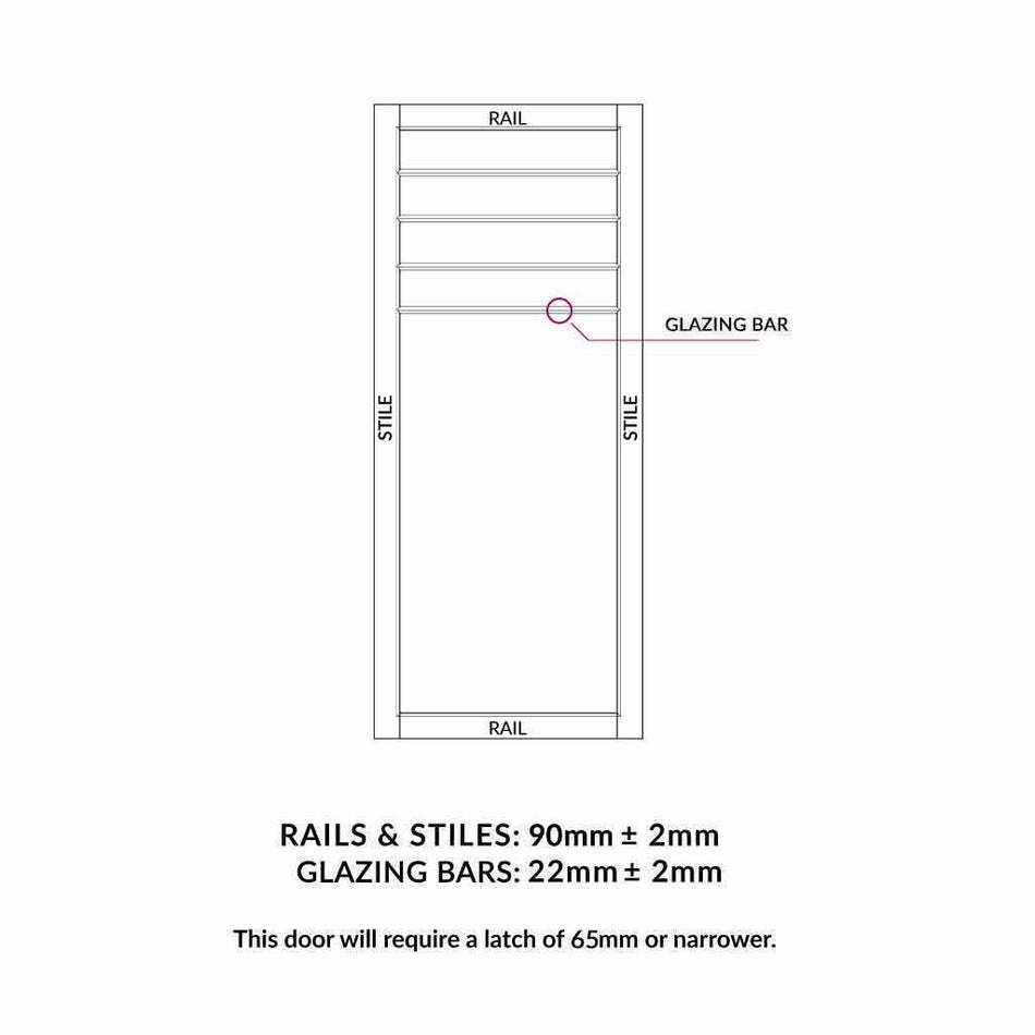Drake Panel Solid Wood Internal Door Pair UK Made DD0108P - Mist Grey ...