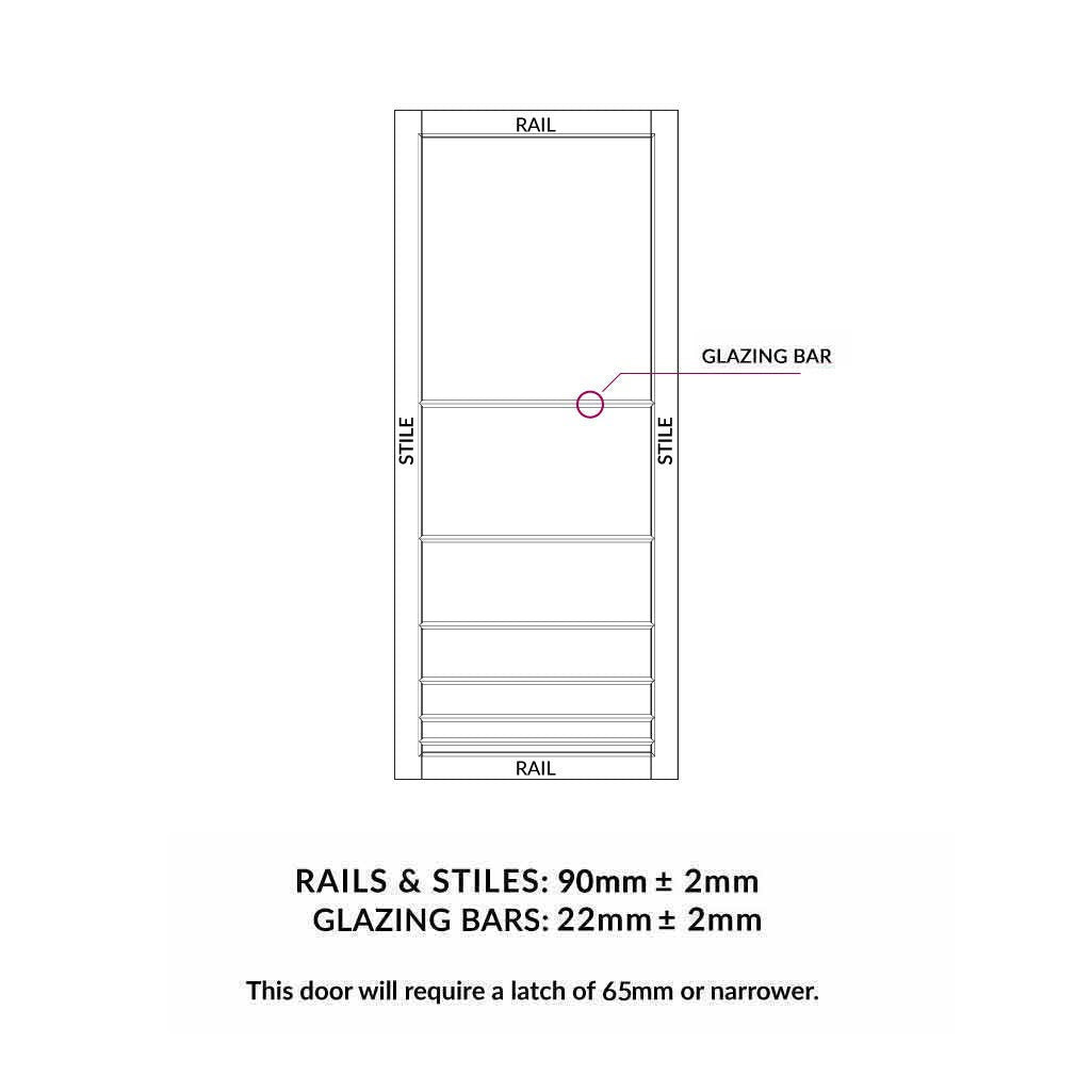 Chord Panel Solid Wood Internal Door UK Made DD0110P - 7 Colour Option ...