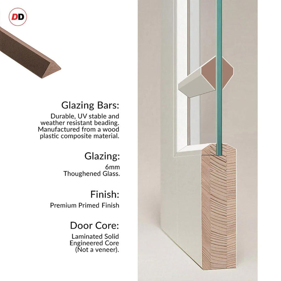 Tula Solid Wood Internal Door Pair UK Made DD0104T Tinted Glass - Clou ...