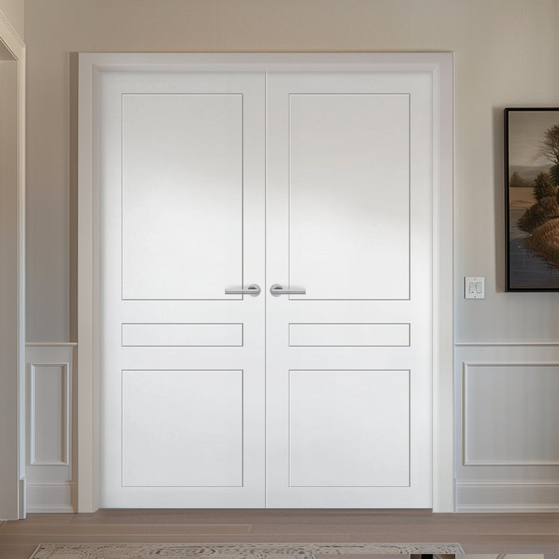 V-Line® Grooved Flush Door Pair V082 - Premium Primed - Six Colour Opt ...