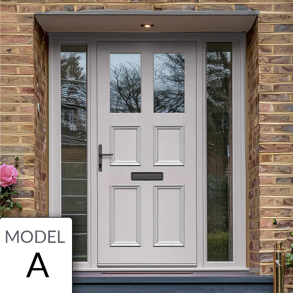 Exterior Victorian Ailsa 2L 4P Front Door with Two Sidelights - Custom