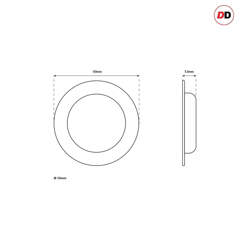 2 Pairs of Anniston 50mm Sliding Door Round Flush Pulls and 2x Finger