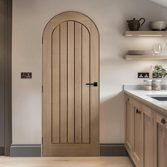 Mexicano Arched Blonde Oak Internal Door & Frame Set - Prefinished ...