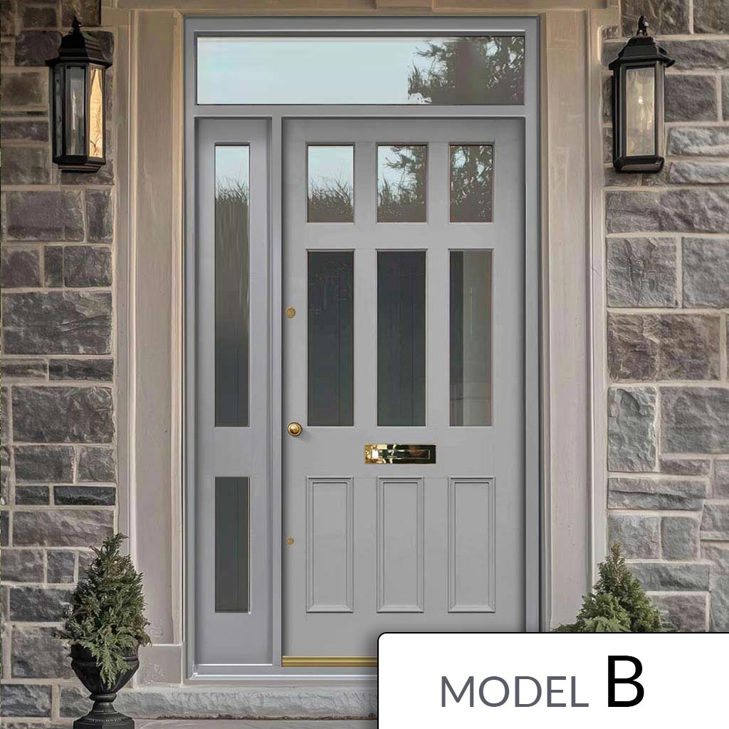 Exterior Victorian Blackwell 6L 3P Front Door with Single Sidelight an