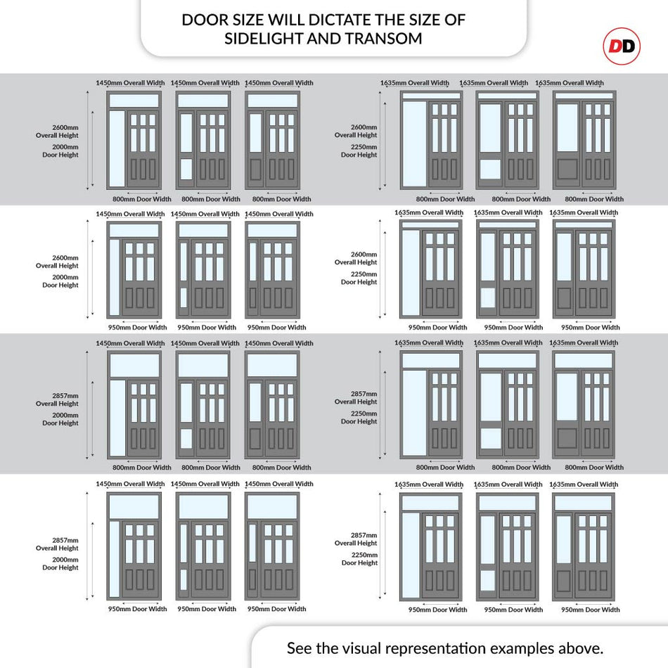 Exterior Georgian Blackwell 6L 3P Front Door with Single Sidelight and ...